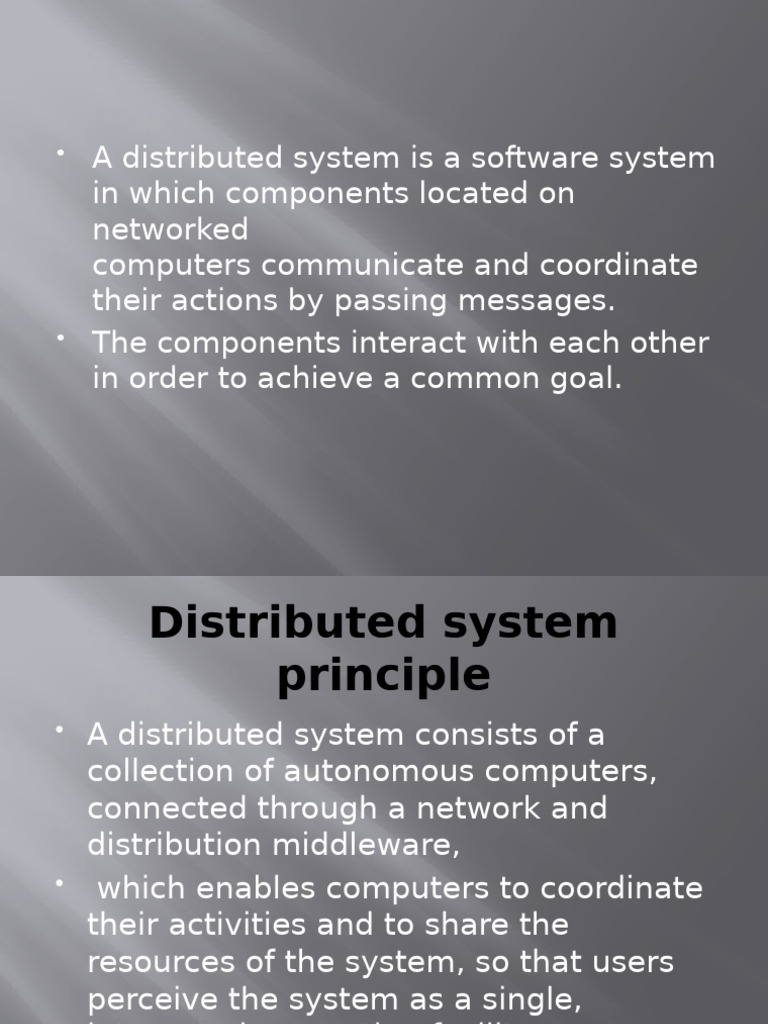 Fundamentals of Distributed Systems | PDF | Distributed Computing ...