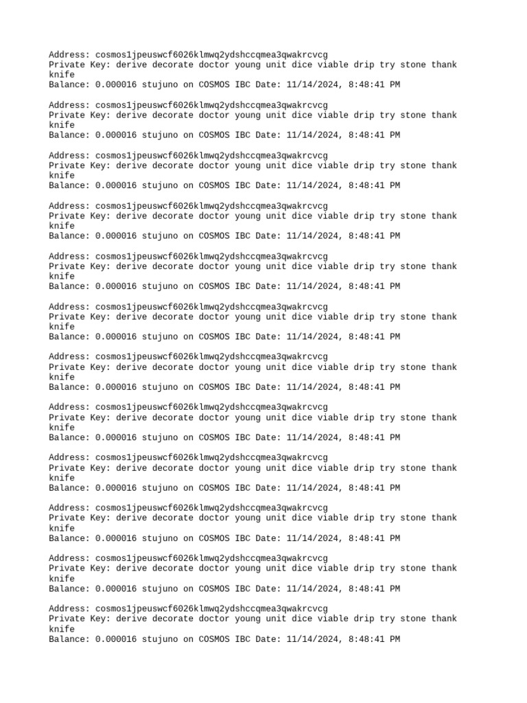 Stujuno On Cosmos Ibc Balance Log Runingdown Delete | PDF