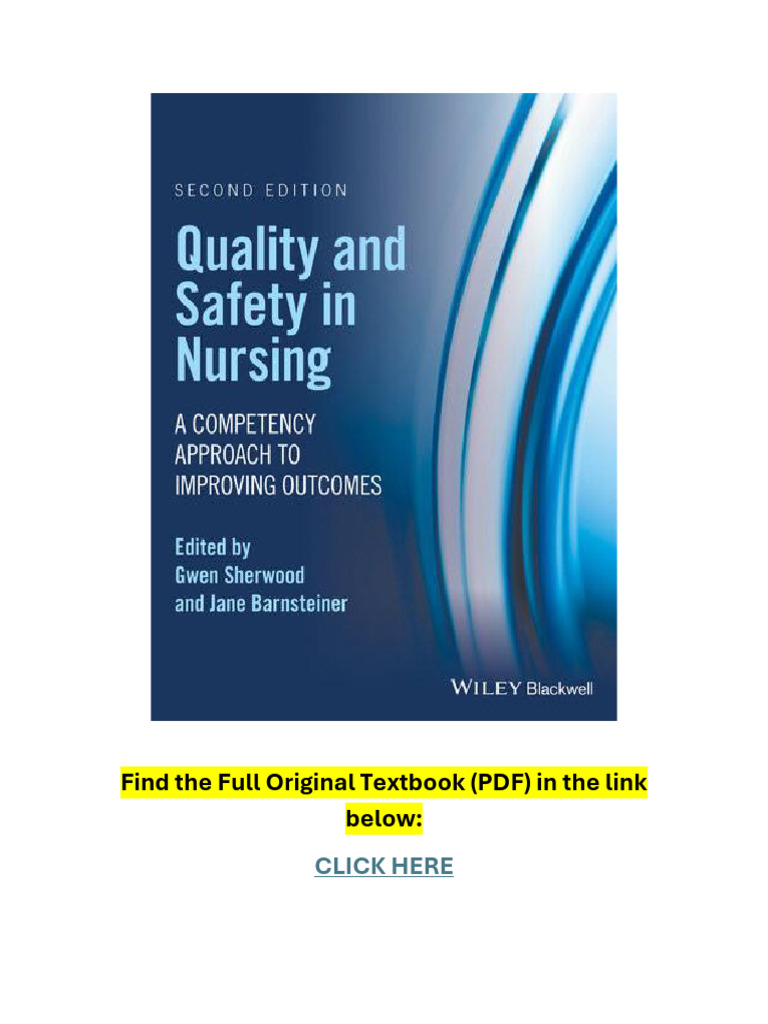 Quality and Safety in Nursing: 2nd Edition | PDF | Nursing | Patient Safety