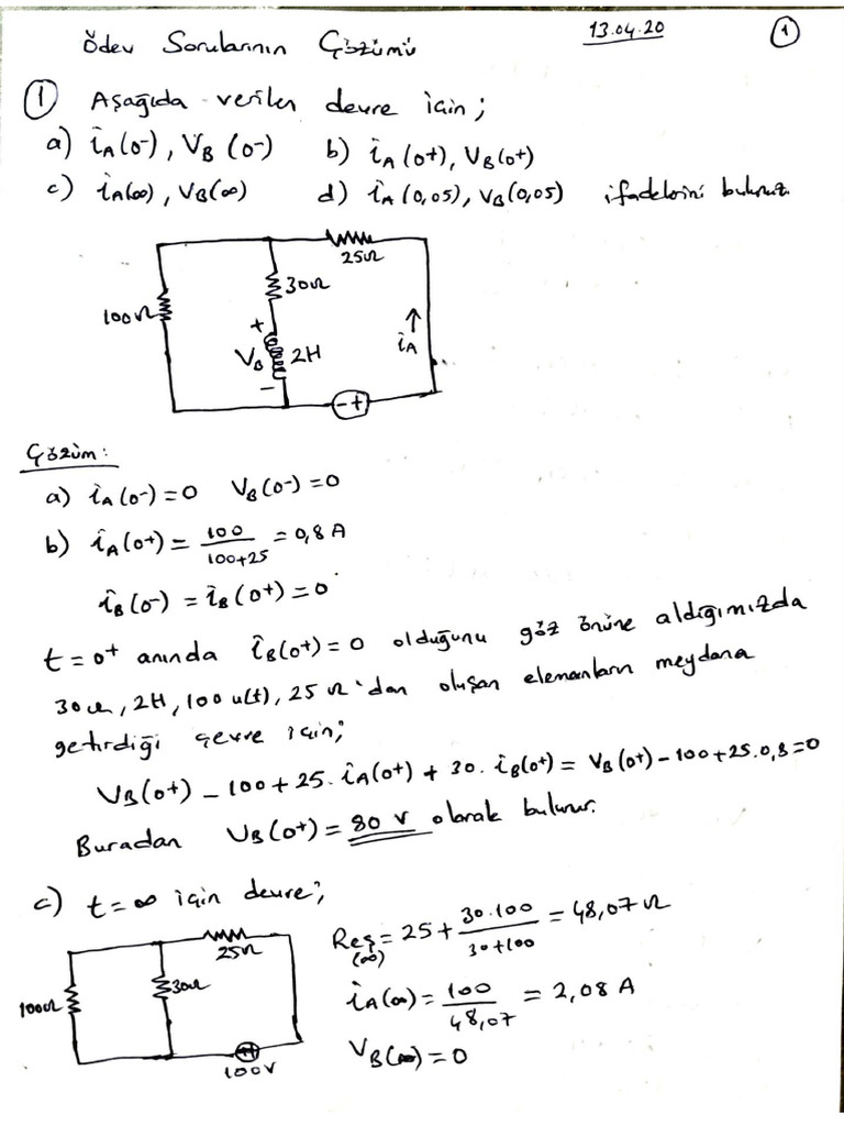 Devre Analizi Ders Notları - 4 | PDF