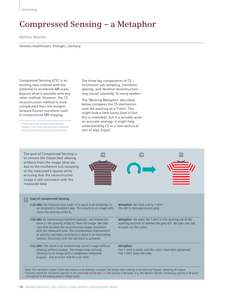 Compressed Sensing for MRI Experts | PDF | Magnetic Resonance Imaging ...