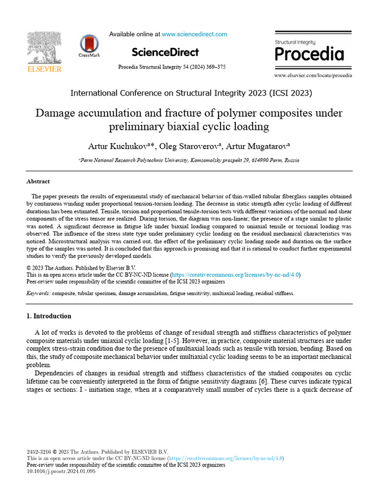 Damage Accumulation and Fracture of Polymer Composites Under ...