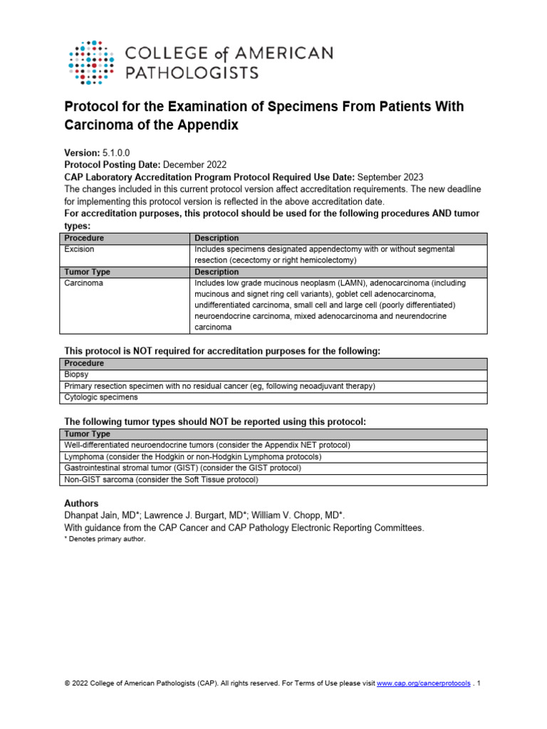 Appendix 5.1.0.0.REL CAPCP | PDF | Metastasis | Carcinoma