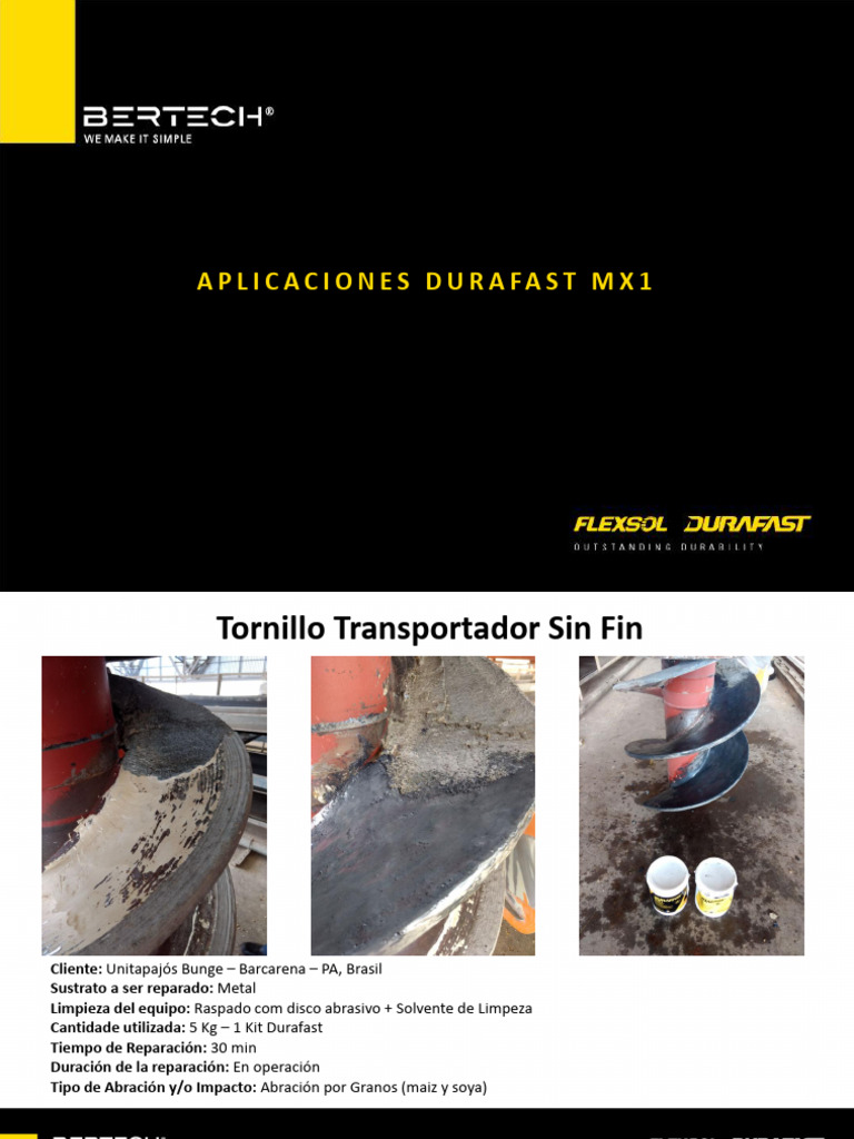 Aplicaciones de Durafast MX1 en Metal | PDF | Abrasivo | Sector ...