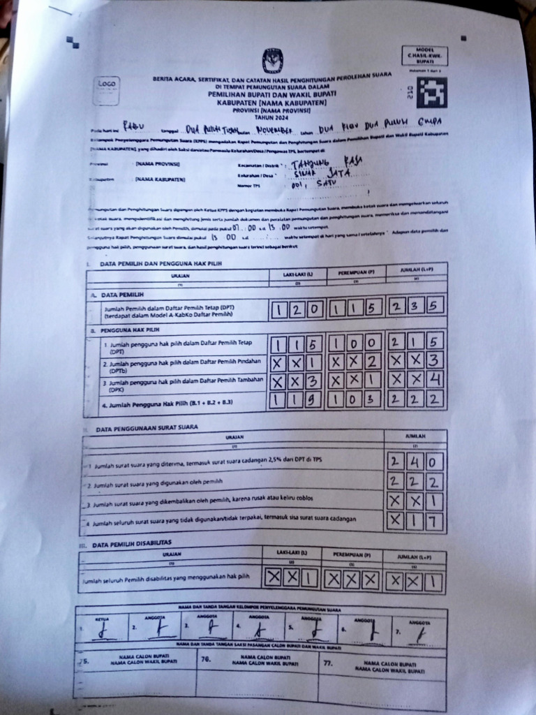 Contoh Cek Hasil | PDF