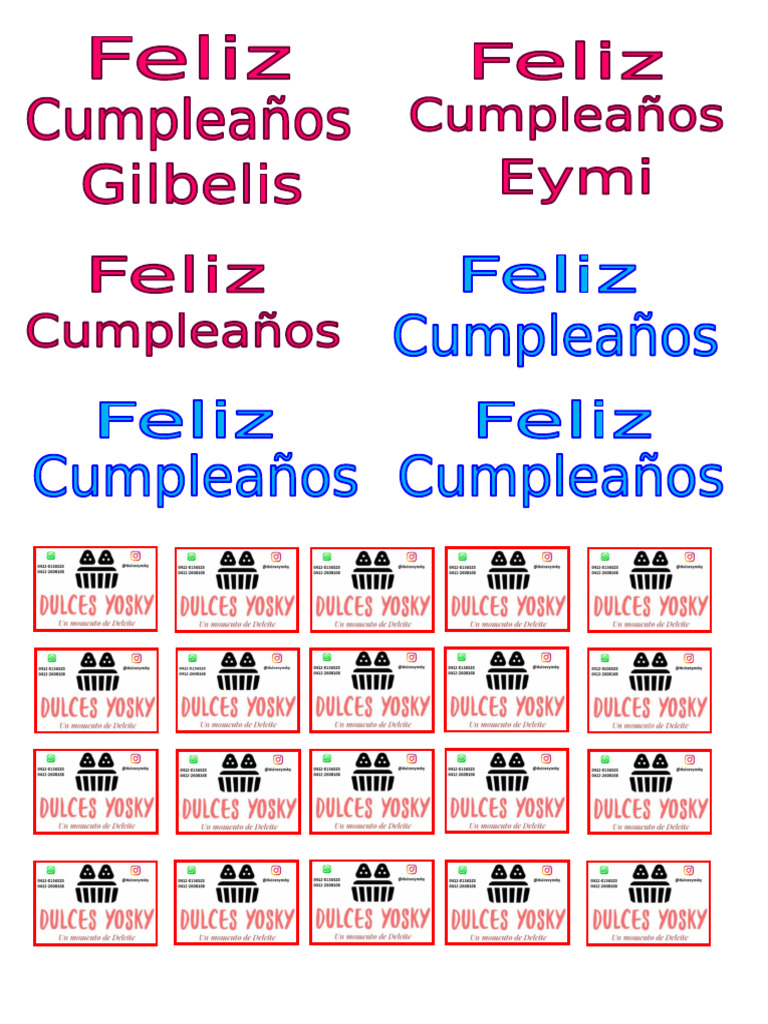 TOPPER FELIZ CUMPLE | PDF