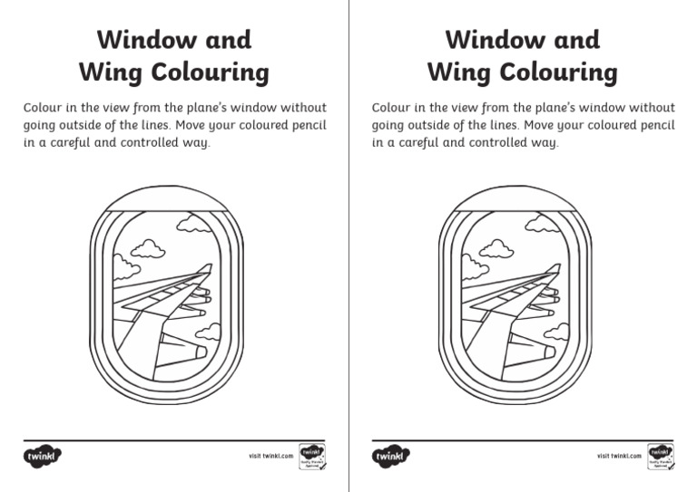 Airplane Window Coloring Activity | PDF