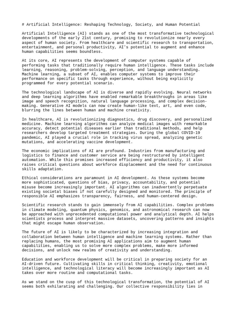 Artificial Intelligence Document | PDF | Artificial Intelligence ...