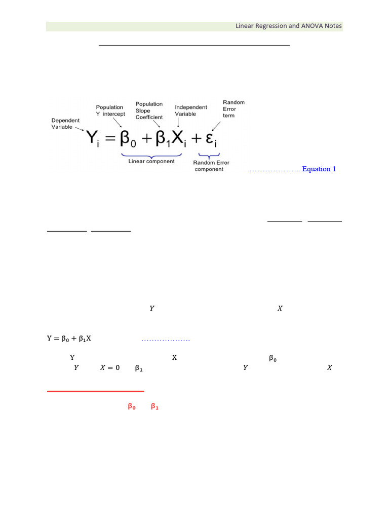 Part 8 Linear Regression & Anova | PDF | Errors And Residuals | Regression Analysis