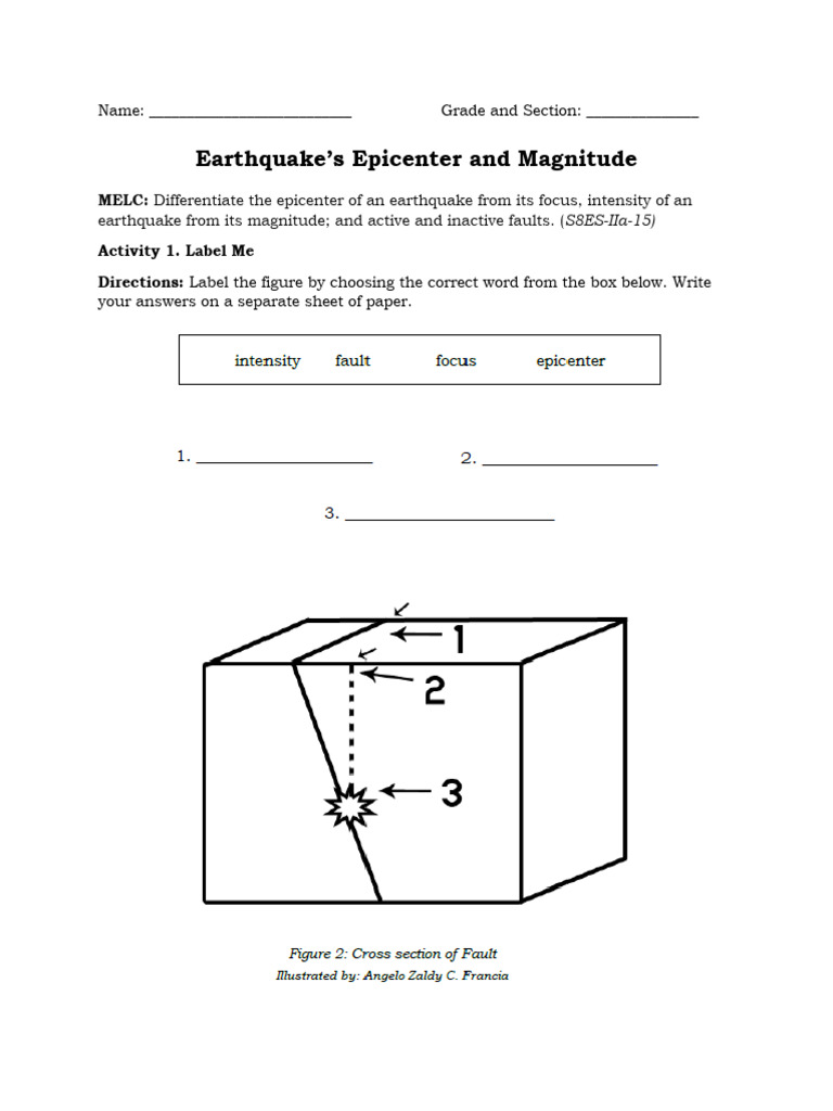Earthquake Epicenter and Magnitude Activity | PDF