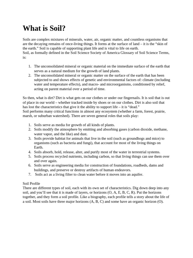 Soil Pdf Soil Organic Matter