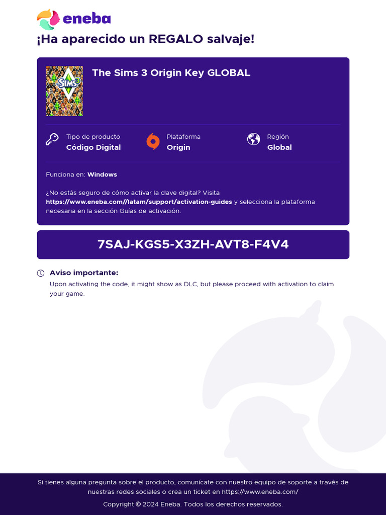 The Sims 3 Origin Key GLOBAL | PDF