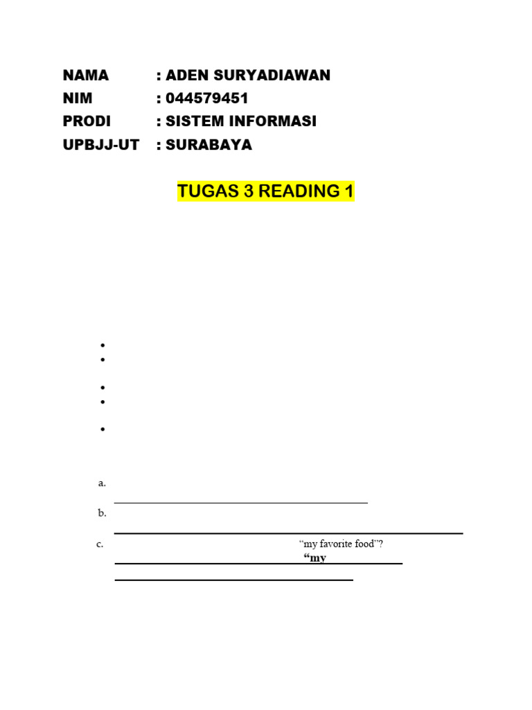 (TUGAS 3 READING-I) | PDF