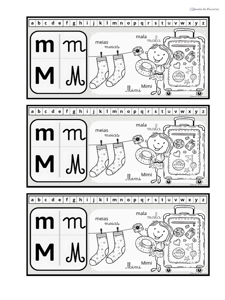 Etiquetas Cadernos Letra M | PDF