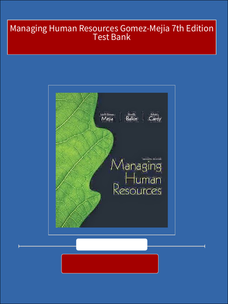 Managing Human Resources Gomez-Mejia 7th Edition Test Bank 2024 Scribd ... Managing Human Resources Gomez-Mejia 7th Edition Test Bank 2024 Scribd ...