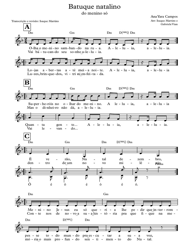 Coro Batuque Natalino | PDF