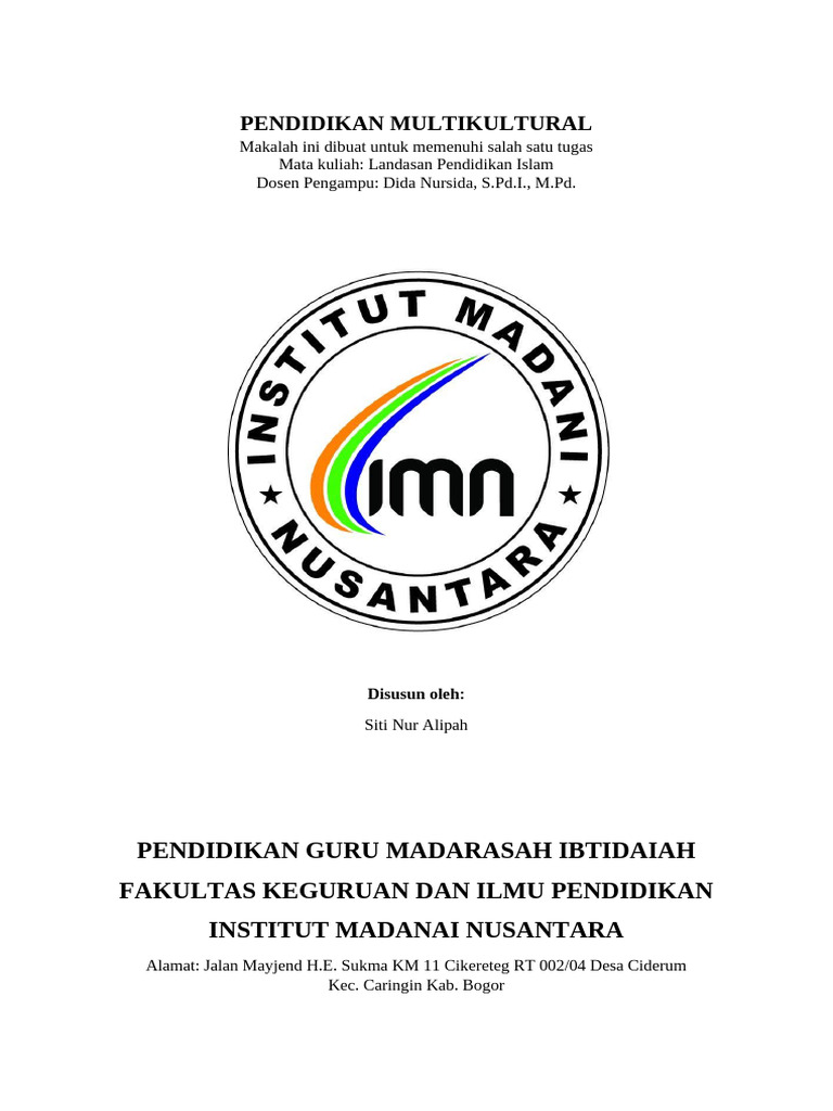 PENDIDIKAN MULTIKULTURAL - Lilip Forever Bonteng Buruk Cap Walet | PDF