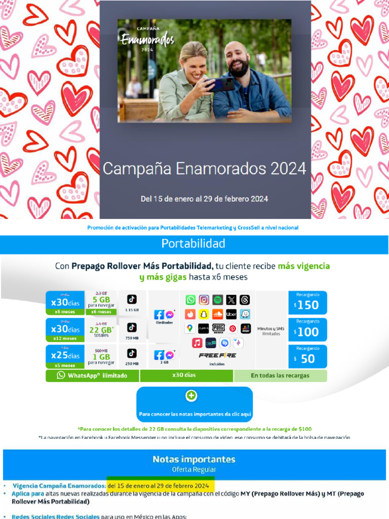 Campaña Enamorandonos TLMK Prepago Enero 2024. | PDF