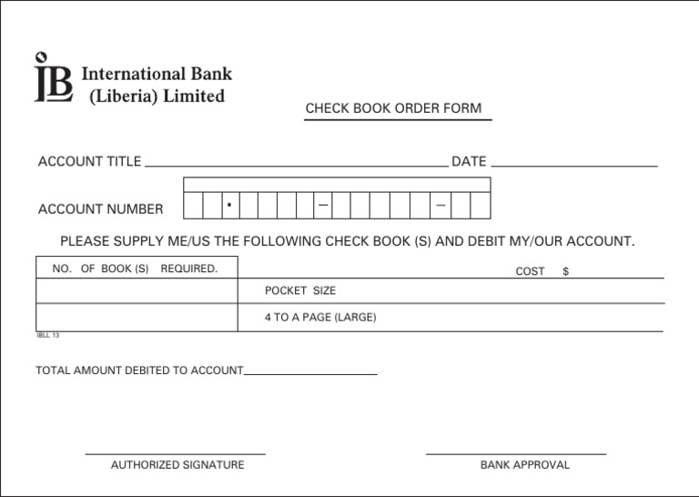 Check Book Order Form | PDF