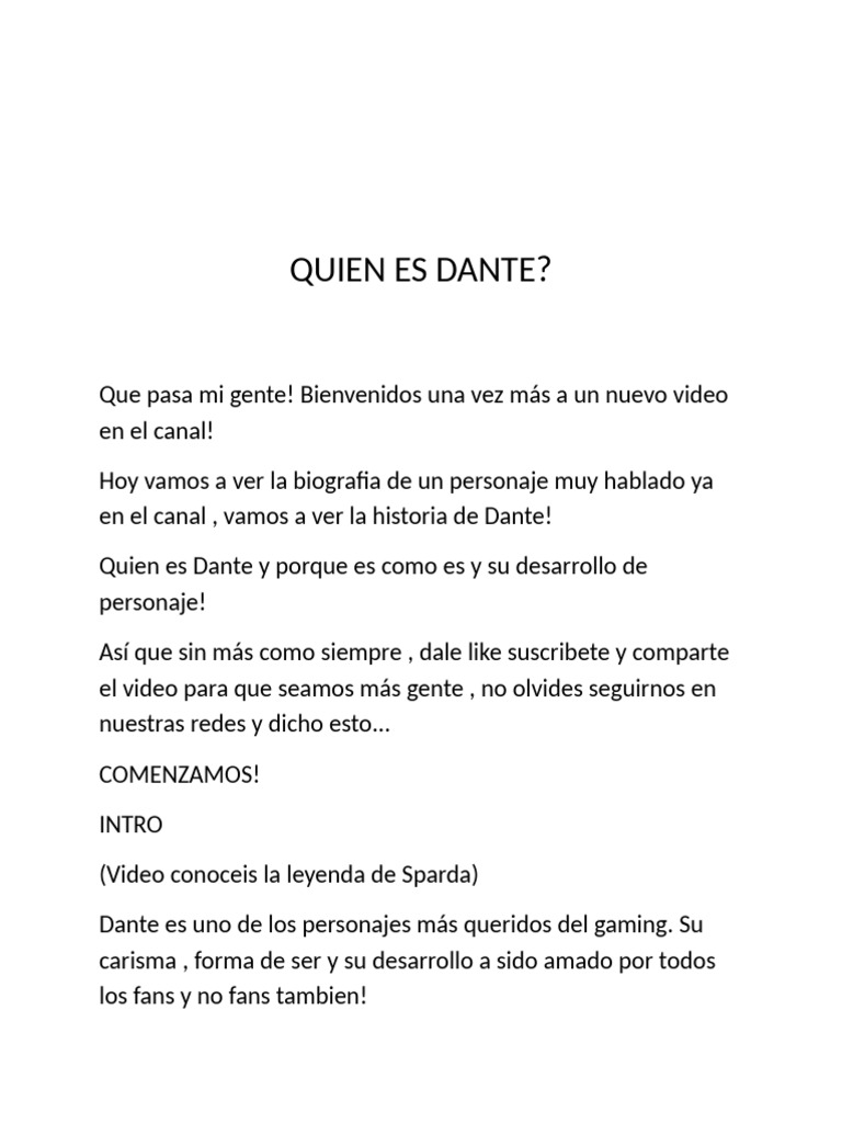 Dante DMC | PDF