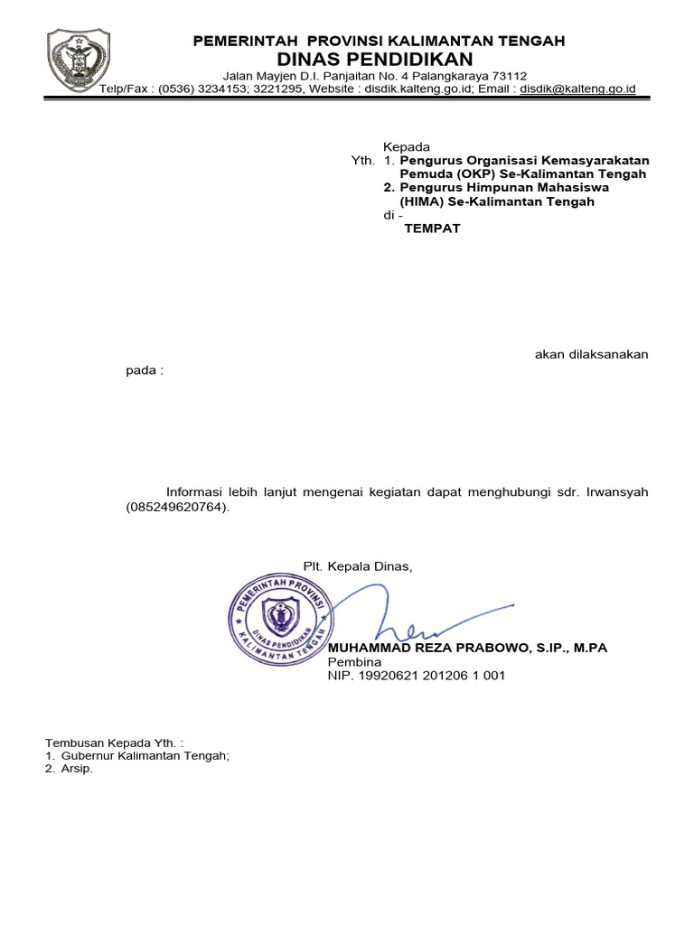 Undangan Jambore Pendidikan Untuk Pengurus Okp Dan Hima | PDF