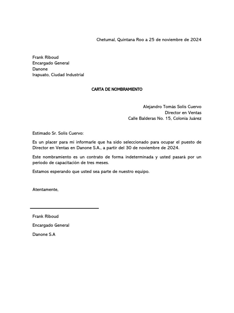 Nombramiento | PDF