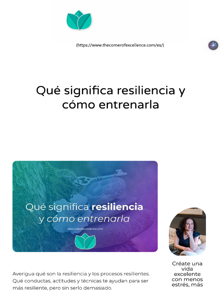 Qué Significa Resiliencia y Cómo Entrenarla - ANTJE D. CL | PDF