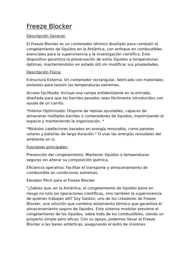 Freeze Blocker | PDF