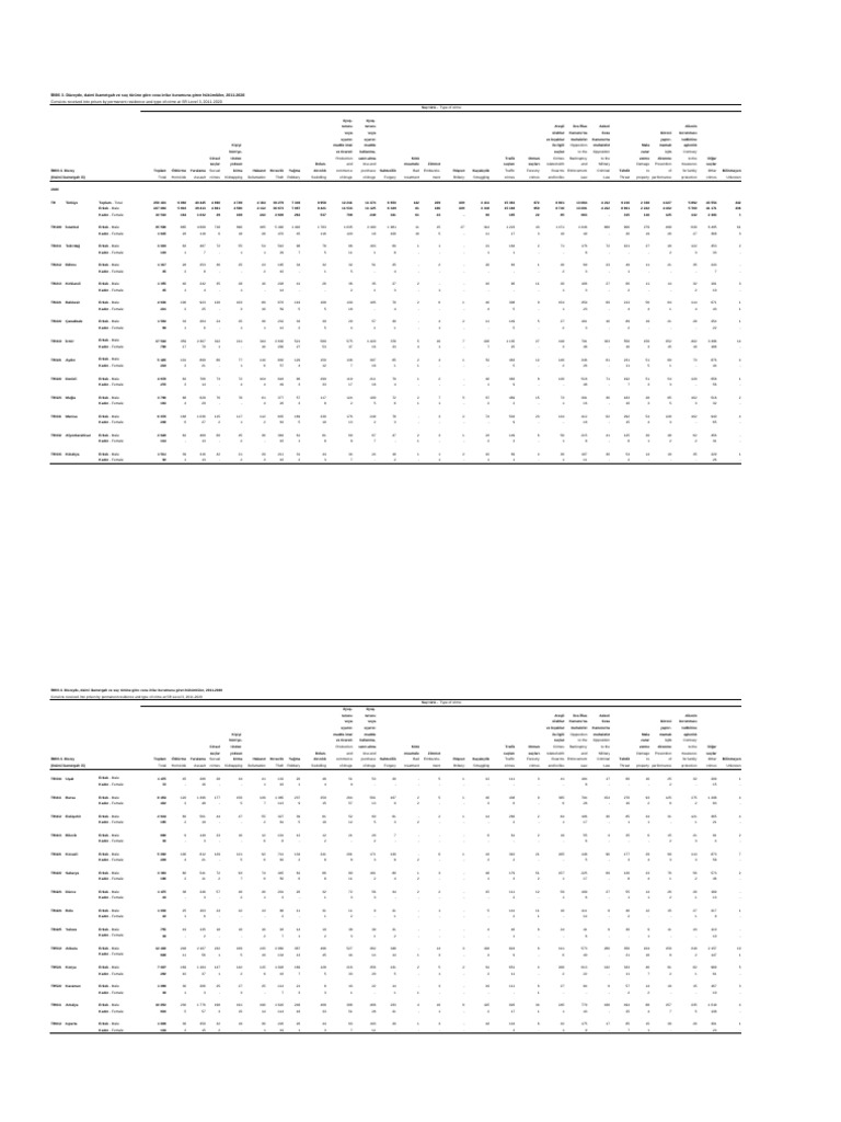 Ibbs 3. Duzeyde Daimi Ikametgah Ve Suc Turune Gore Ceza Infaz Kurumuna ...