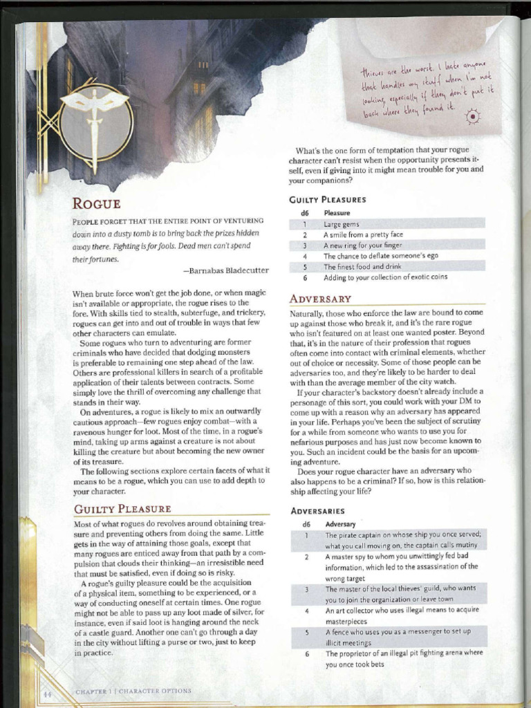 Additional Rogue Subclasses For D&D 5e | PDF