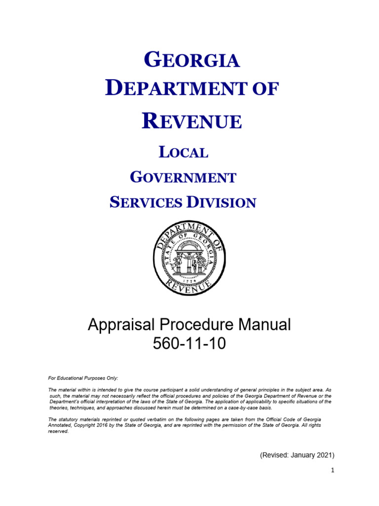 Appraisal Procedure Manual | PDF | Real Estate Appraisal | Taxes