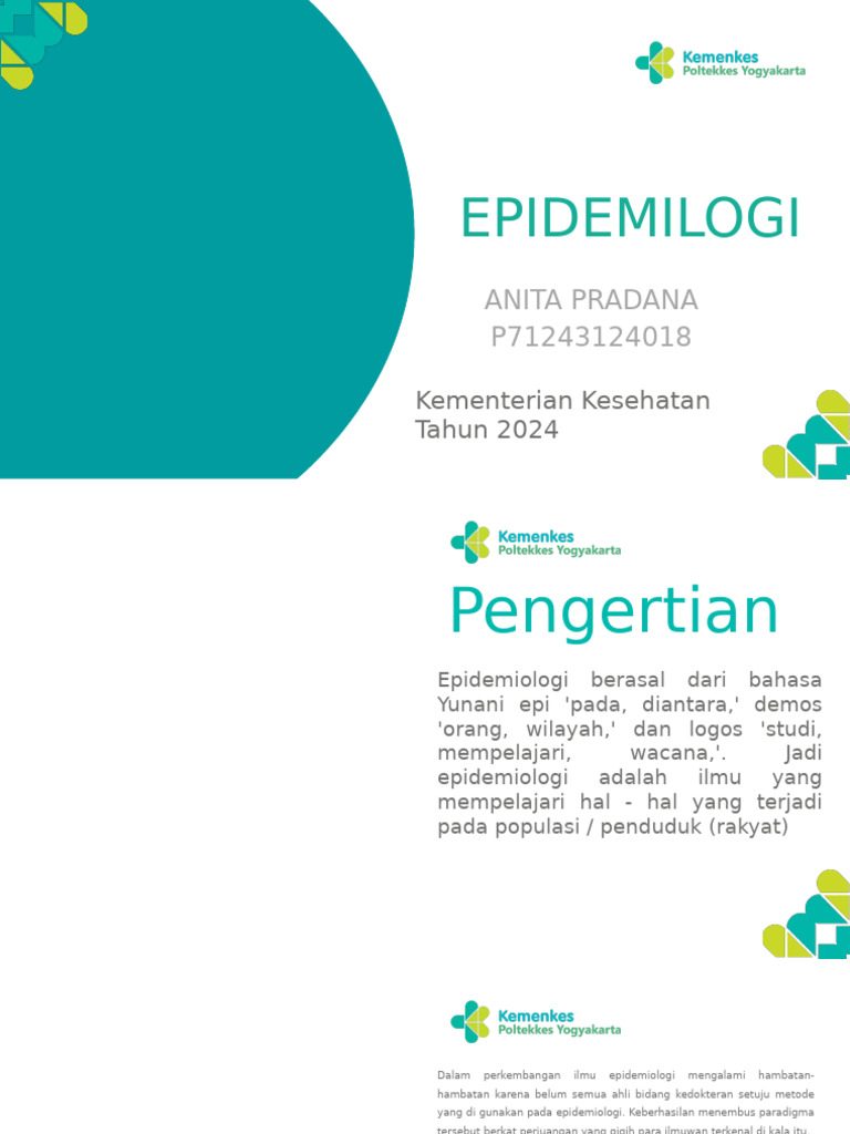 Tugas Epid 1 - Anita Pradana P71243124018 | PDF