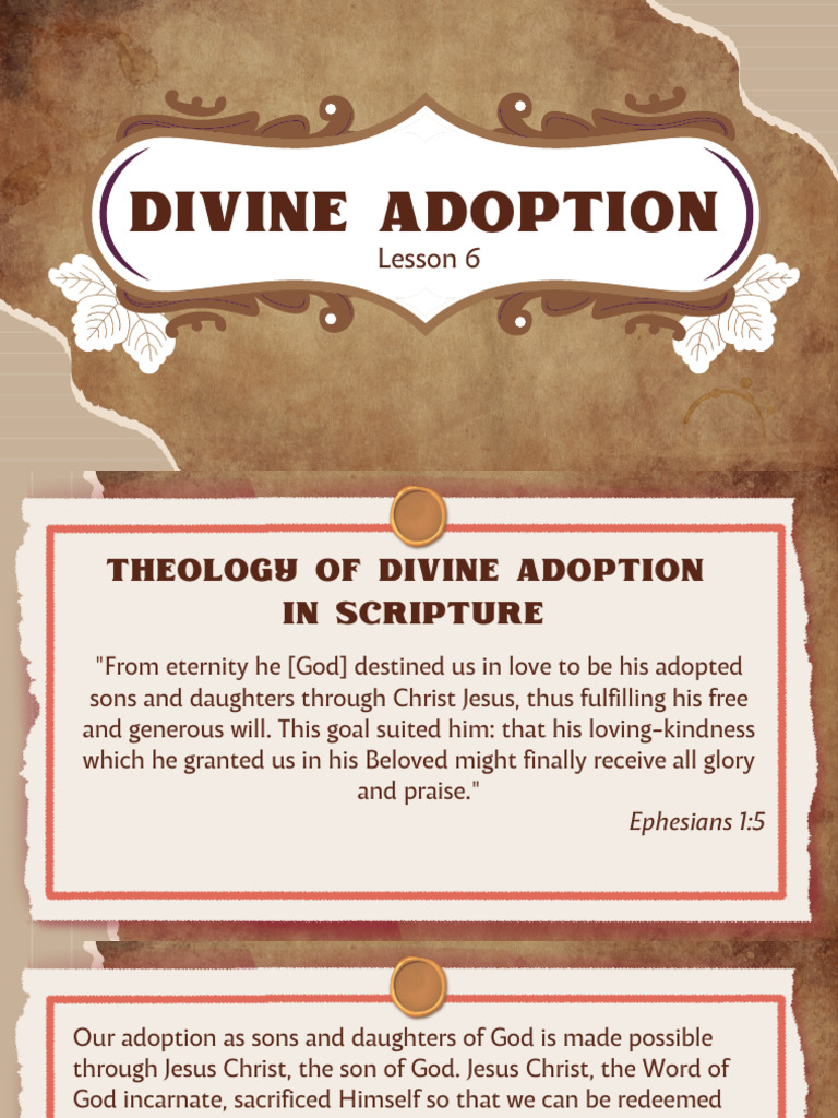 Theology of Divine Adoption in Christ | PDF | Grace In Christianity ...