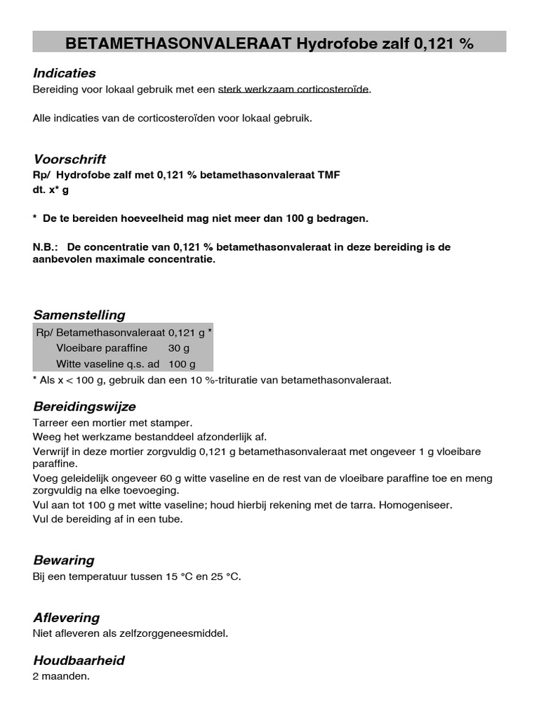 Betamethasonvaleraat 7 | PDF