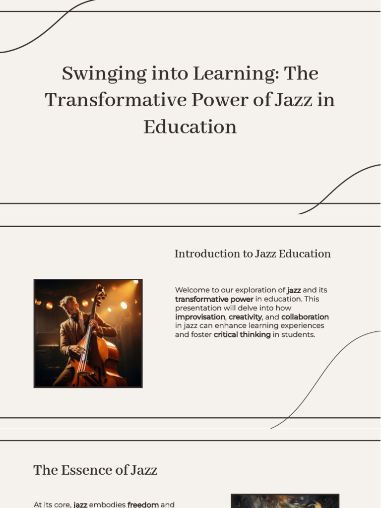 Importance of Jazz in Education. | PDF