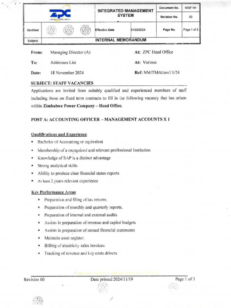 ZPC Vacancies | PDF