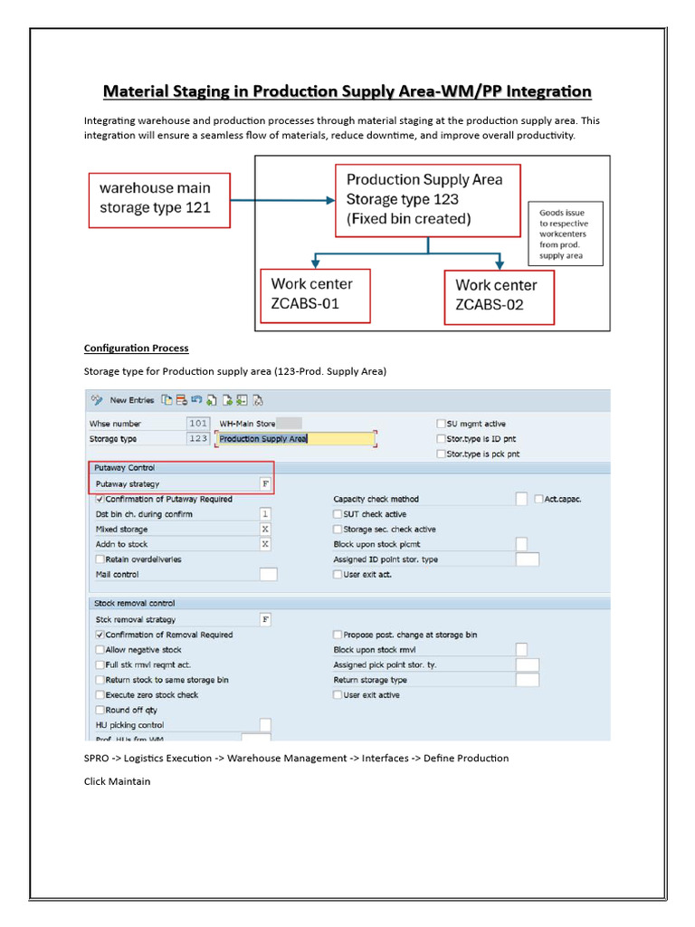 Material Staging in Production Supply | PDF