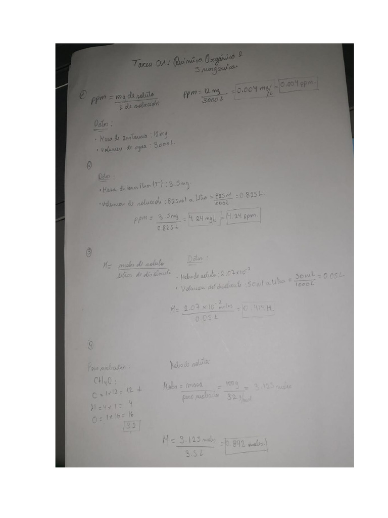 Tarea01 Quimica | PDF