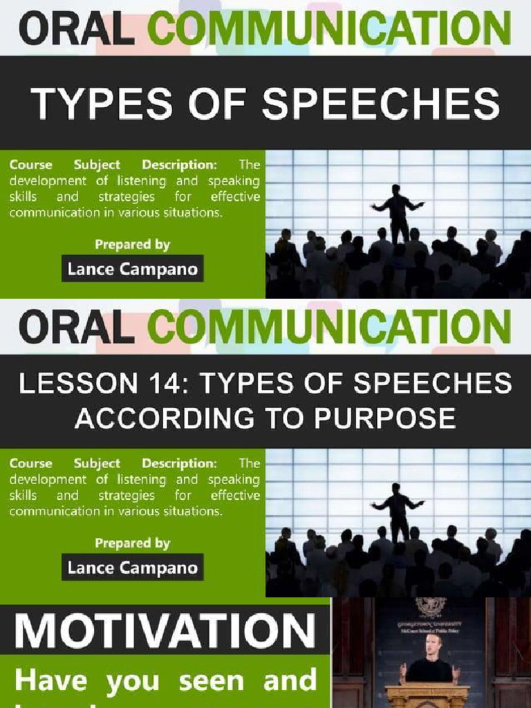 Types of Speeches | PDF