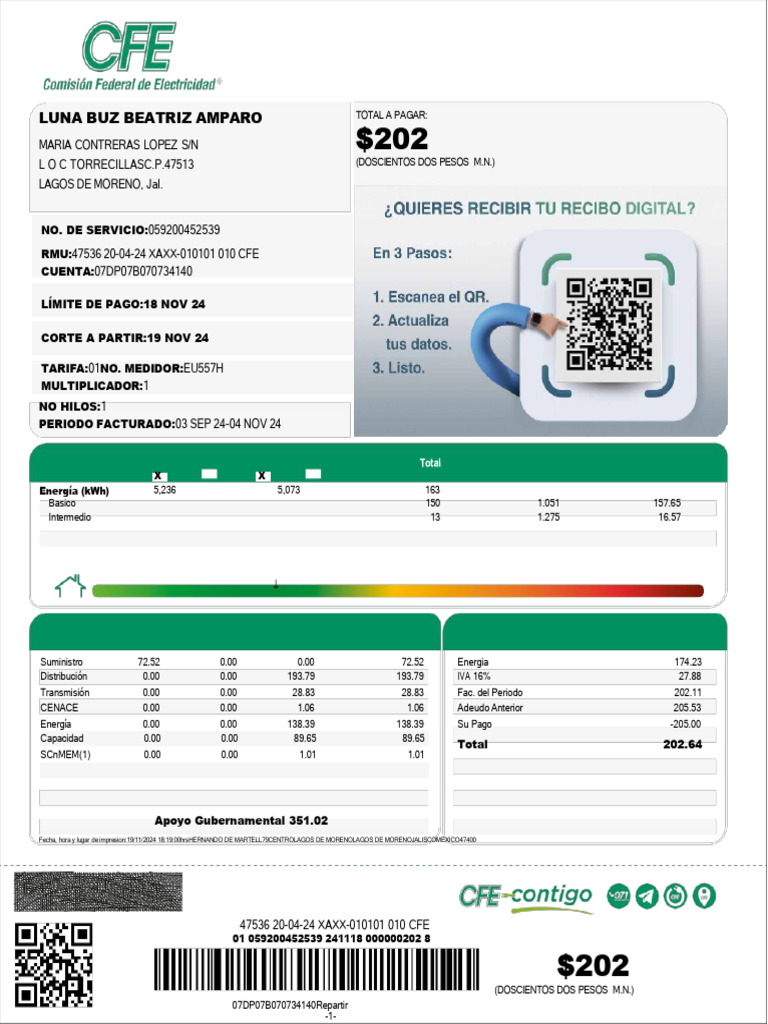 Luna Buz Beatriz Amparo: Maria Contreras Lopez S/N L O C Torrecillasc.P ...