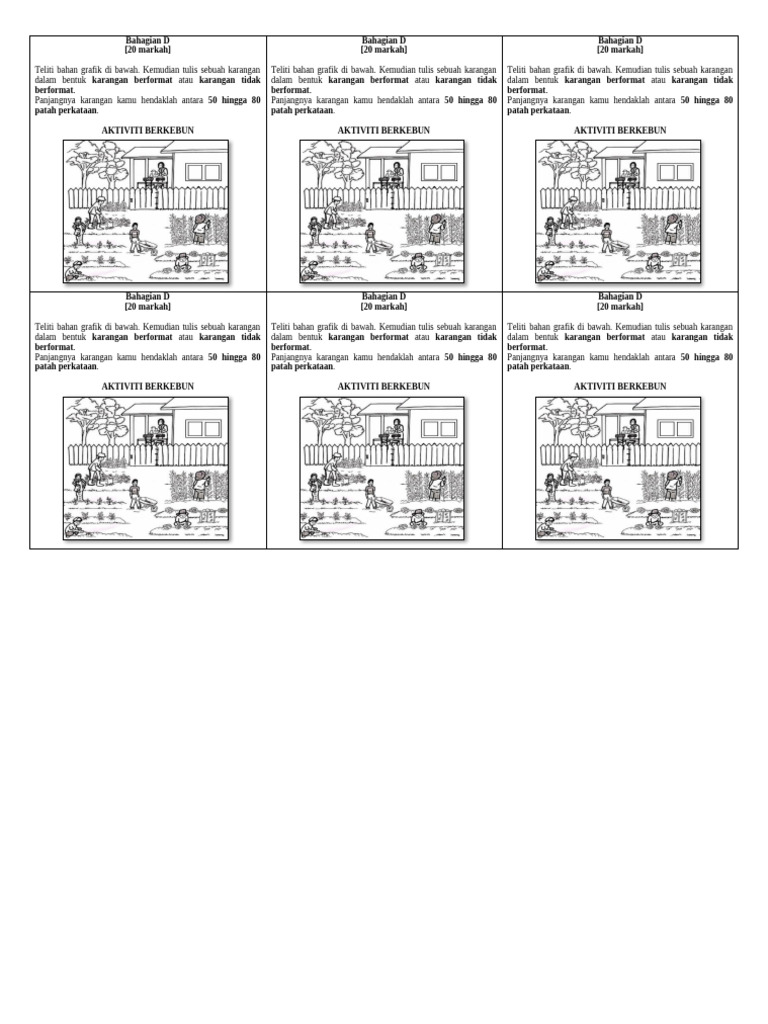 Karangan Aktiviti Berkebun | PDF