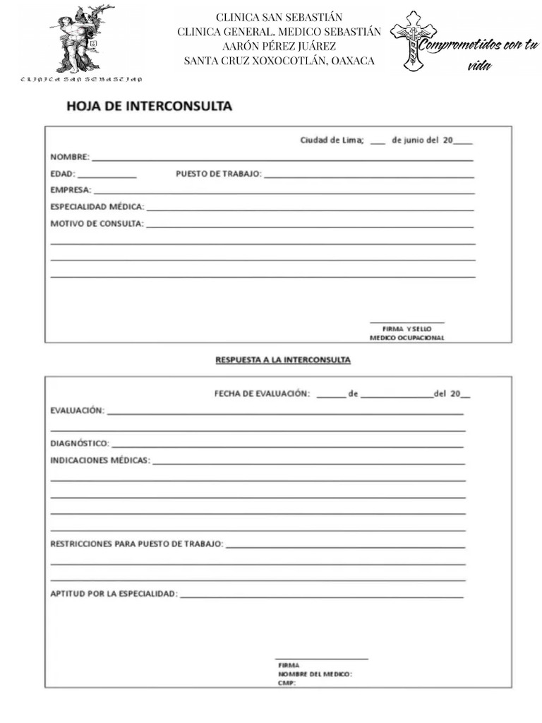 Hoja de Interconsulta de Sebas | PDF