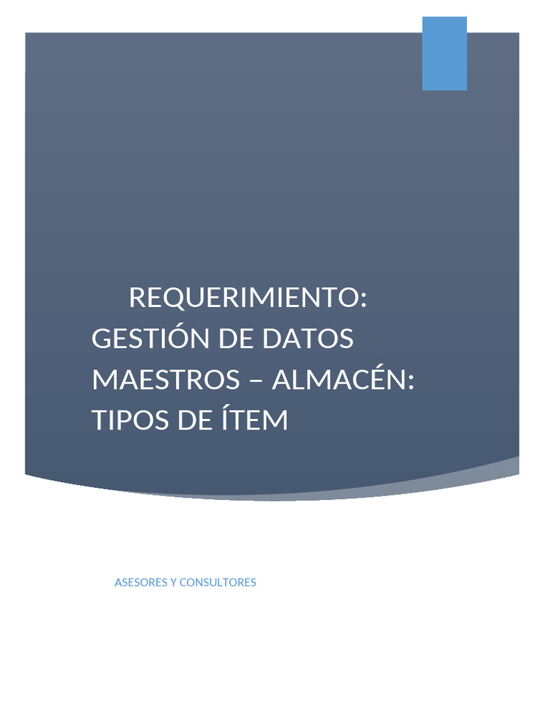 PY2 - 2019 - RF13 - Gestion DM - Compras - Tipos de Item | PDF | Bases ...