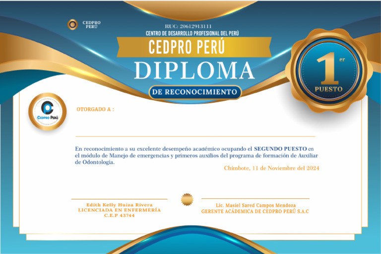 Diploma Primer Puesto Módulo 2............... | PDF