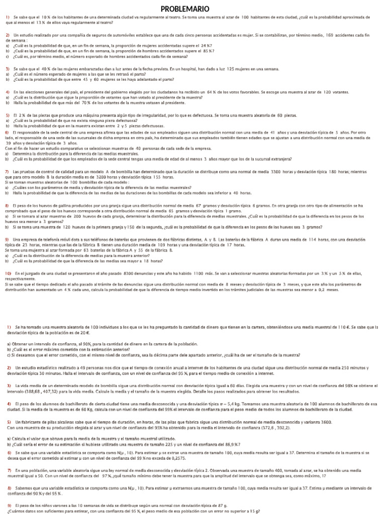 PROBLEMARIO 2 Alumnos | PDF