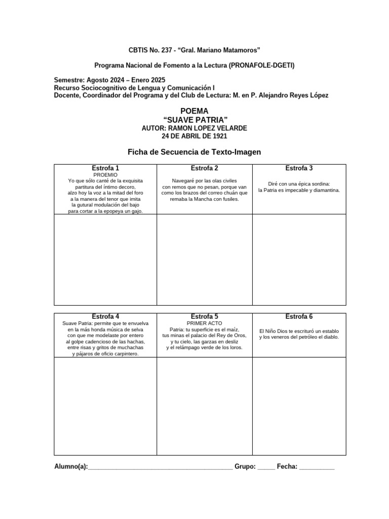 4 Formatos - Ficha de Lectura Secuencia Texto-Imagen e Historieta-Comic 2 | PDF