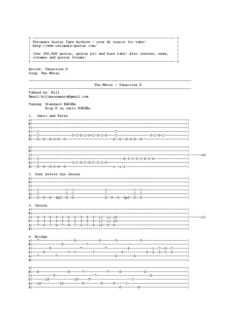 The Metal Tab | PDF | Guitars | Guitar Family Instruments