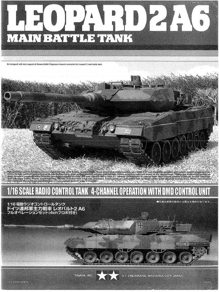 Tamiya Leopard 2A6 (36206, 56020) | PDF