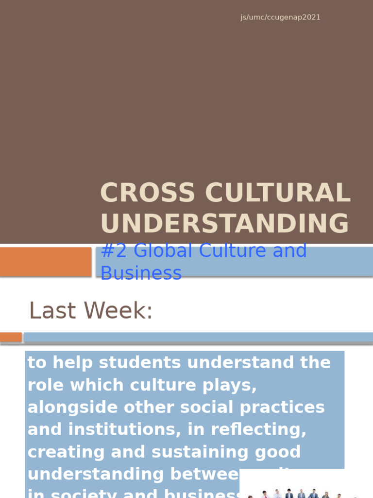 2021 CCU #2 Global Culture and Business Over The Years | PDF | Human Communication