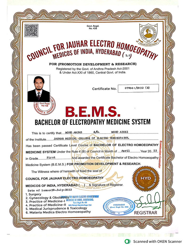 Mohd Amjad BEMS | PDF